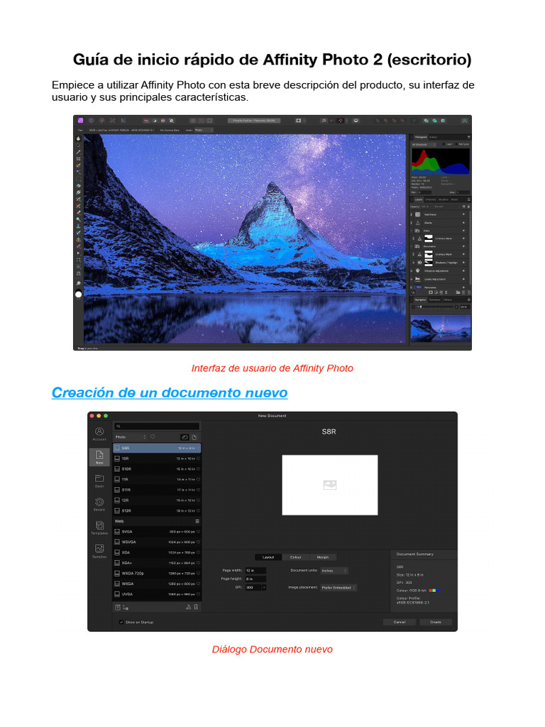 Affinity 2 Manual PDF | PDF | Formato de imagen sin procesar | Grabación