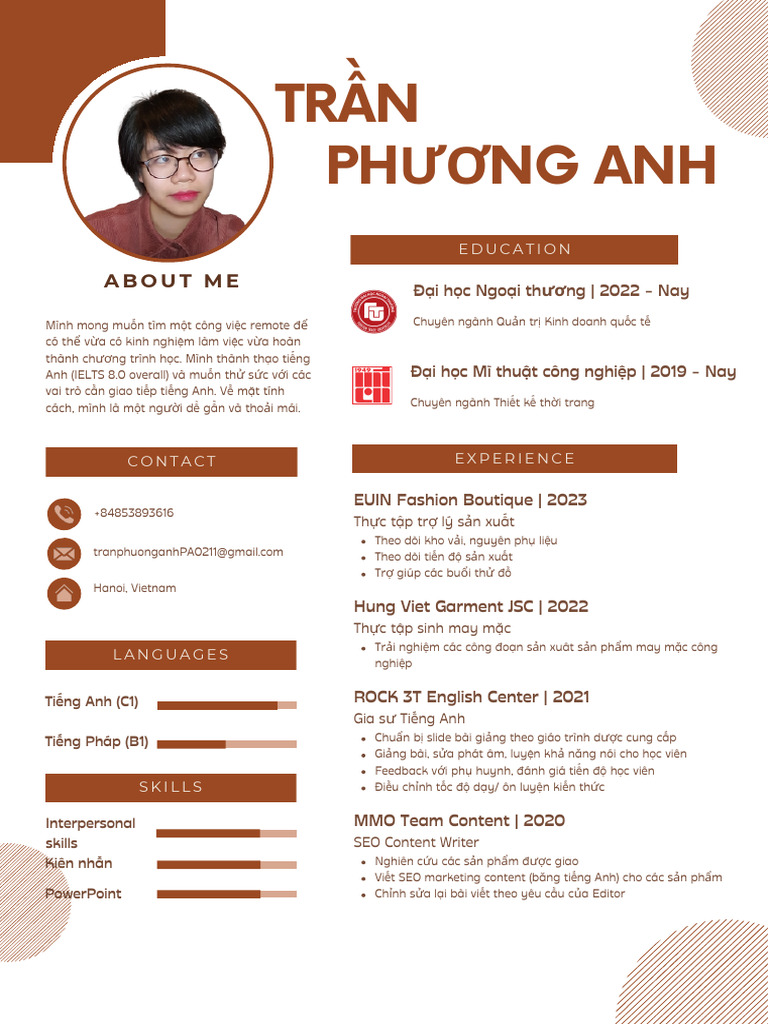 Tran Phuong Anh - Resume VN | PDF