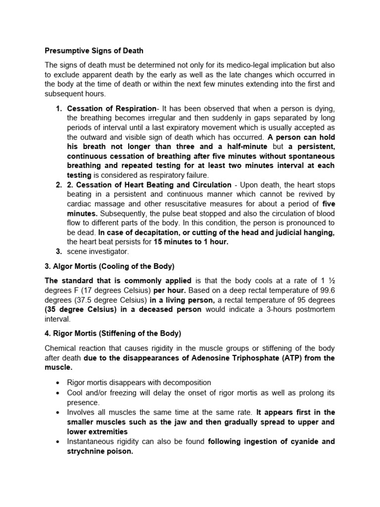 Specialized Crime Investigation 2 Lesson 5 Notes | PDF | Decomposition ...