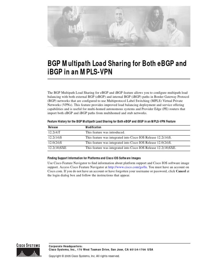 BGP Multipath Load Sharing For Both eBGP and iBGP | PDF | Networking ...
