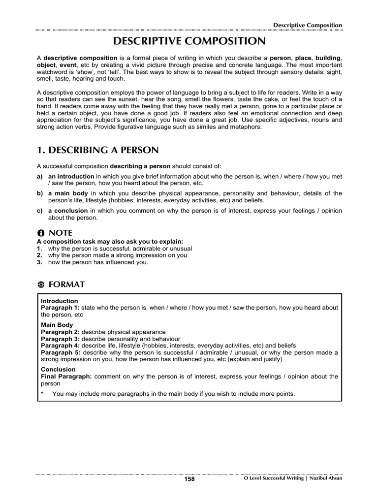 Guide to Descriptive Composition Writing | PDF | Budapest
