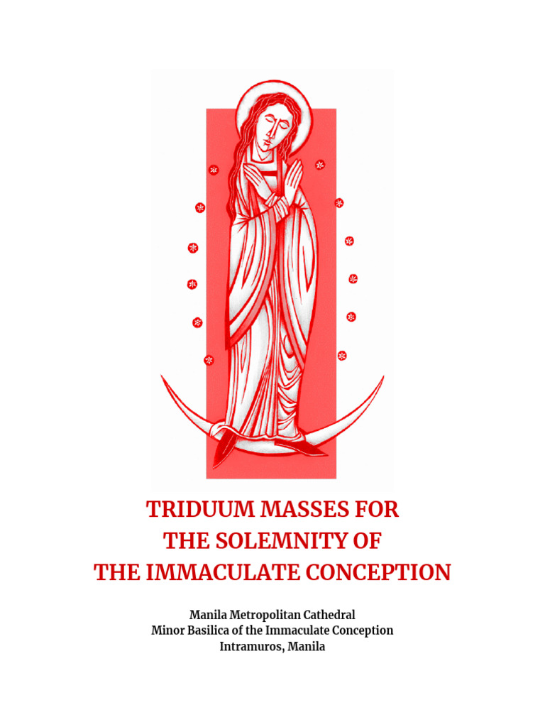 Triduum Masses For The Solemnity of The Immaculate Conception | PDF ...