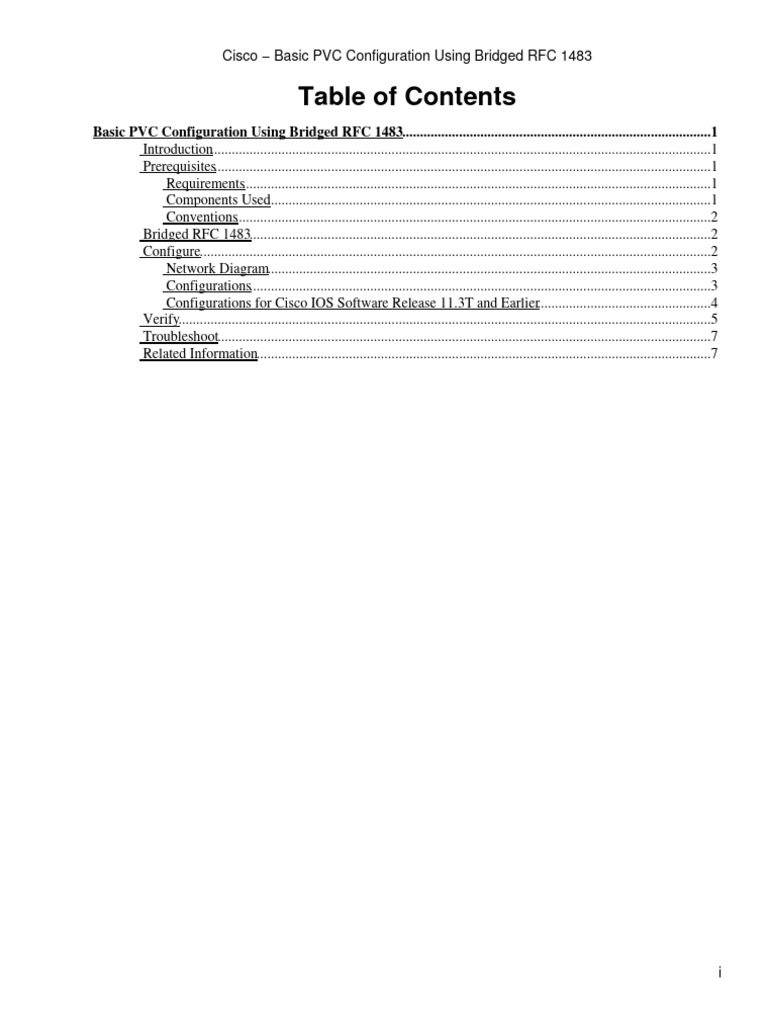 Basic PVC Configuration Using Bridged RFC 1483 | PDF | Asynchronous Transfer Mode | Router ...