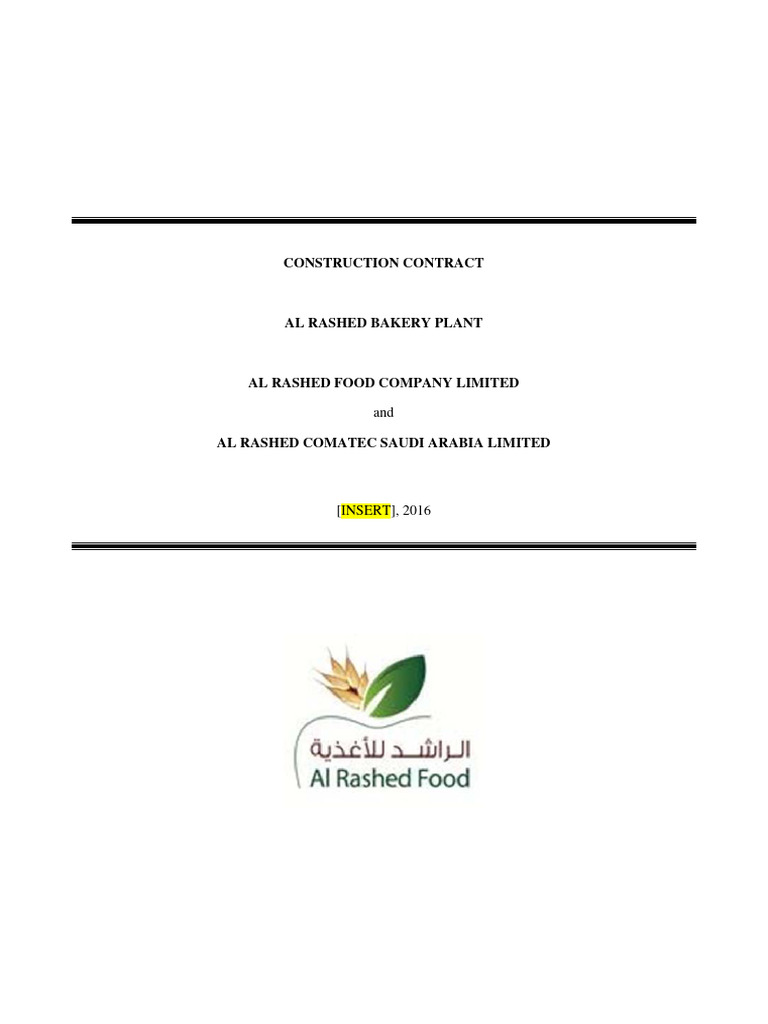 Al Rashed Construction Contract | PDF | Employment | Insurance
