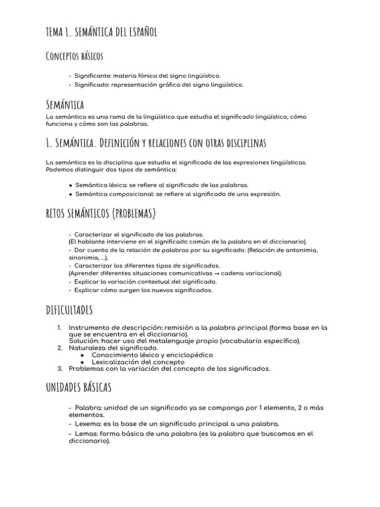 Semántica 2 | PDF | Palabra | Semántica