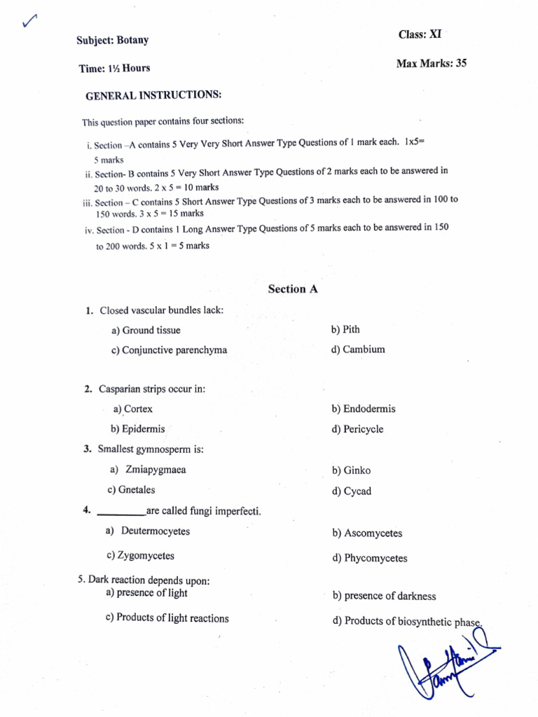 MTP Botany 11th | PDF | Botany | Physiology