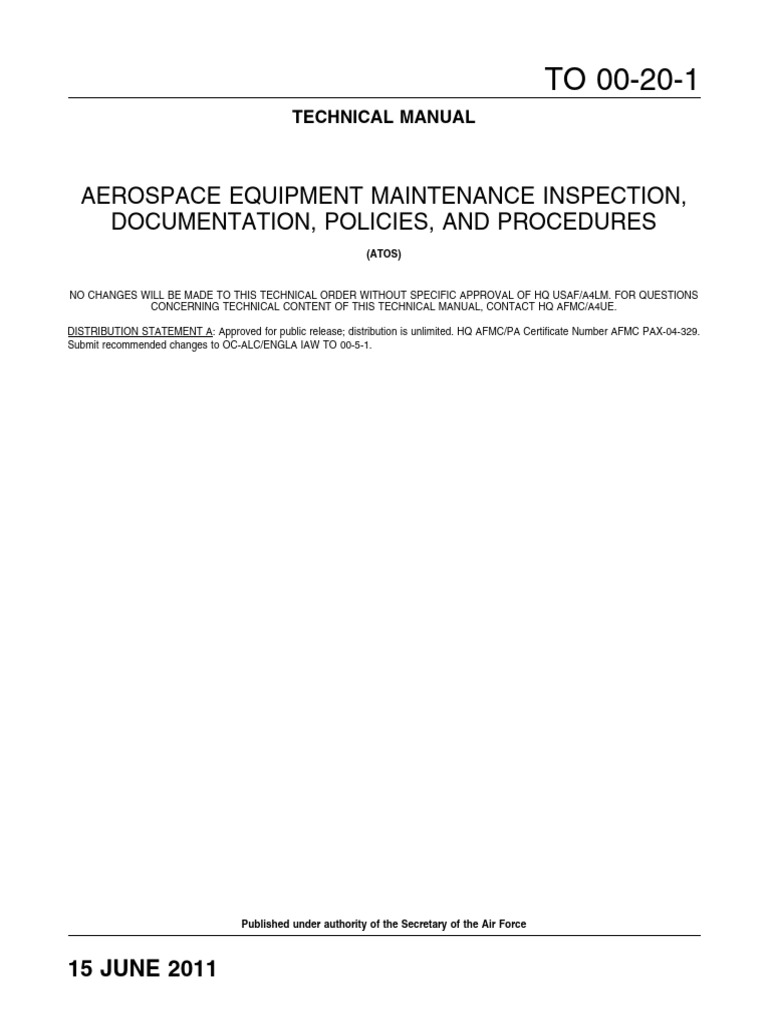Aerospace Equipment Maintenance Inspection, Documentation, Policies ...
