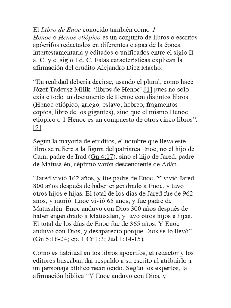 El LIBRO DE ENOC | PDF | Libro de Enoc | Biblia