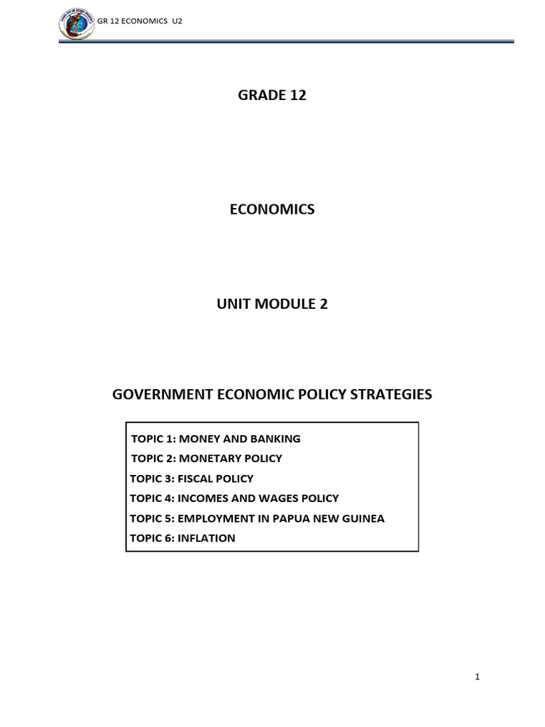 Grade 12 Module2 | PDF | Money | Money Supply