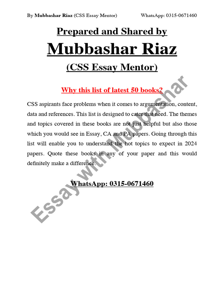 50 Books Reviews For CSS 2024 | PDF | Economic Inequality | Discrimination & Race Relations