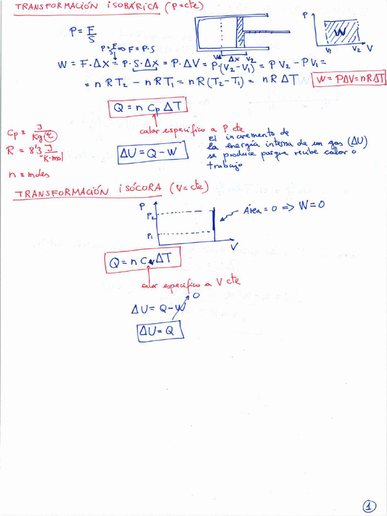 Transformaciones Termodinámicas | PDF