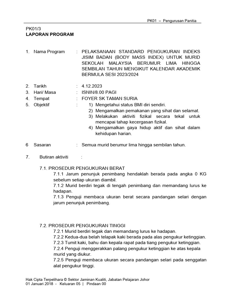 Laporan Program BMI | PDF