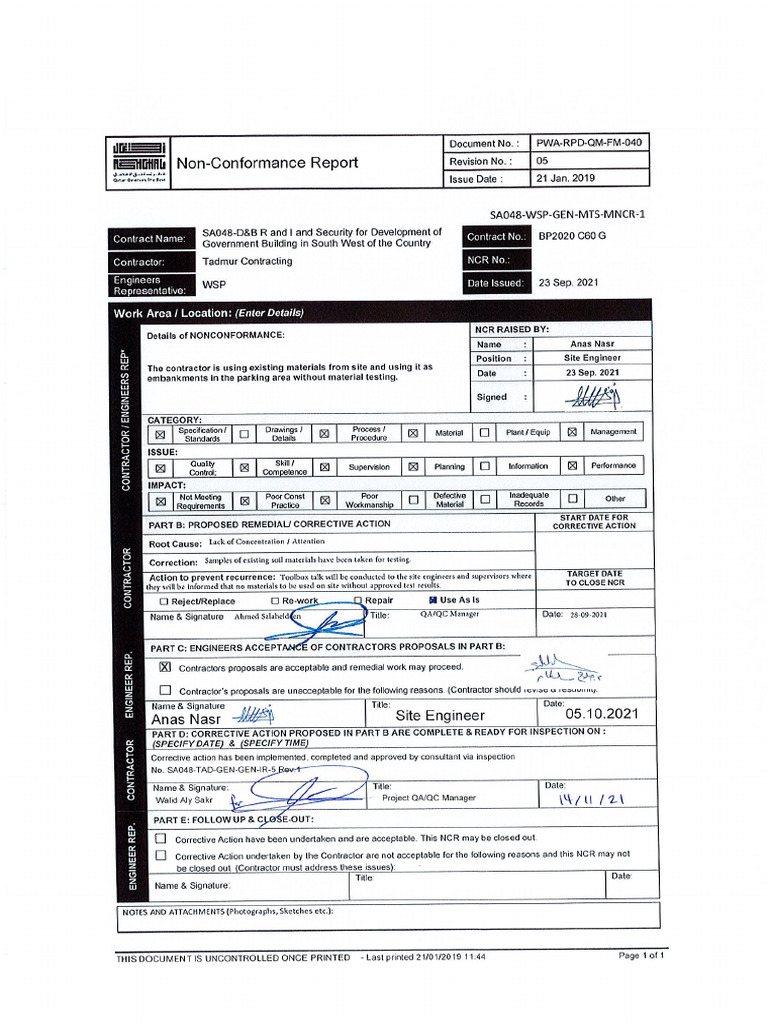 SA048-WSP-GEN-MTS-MNCR-1-GEC Response TC Part-D - 14.11.21 | PDF