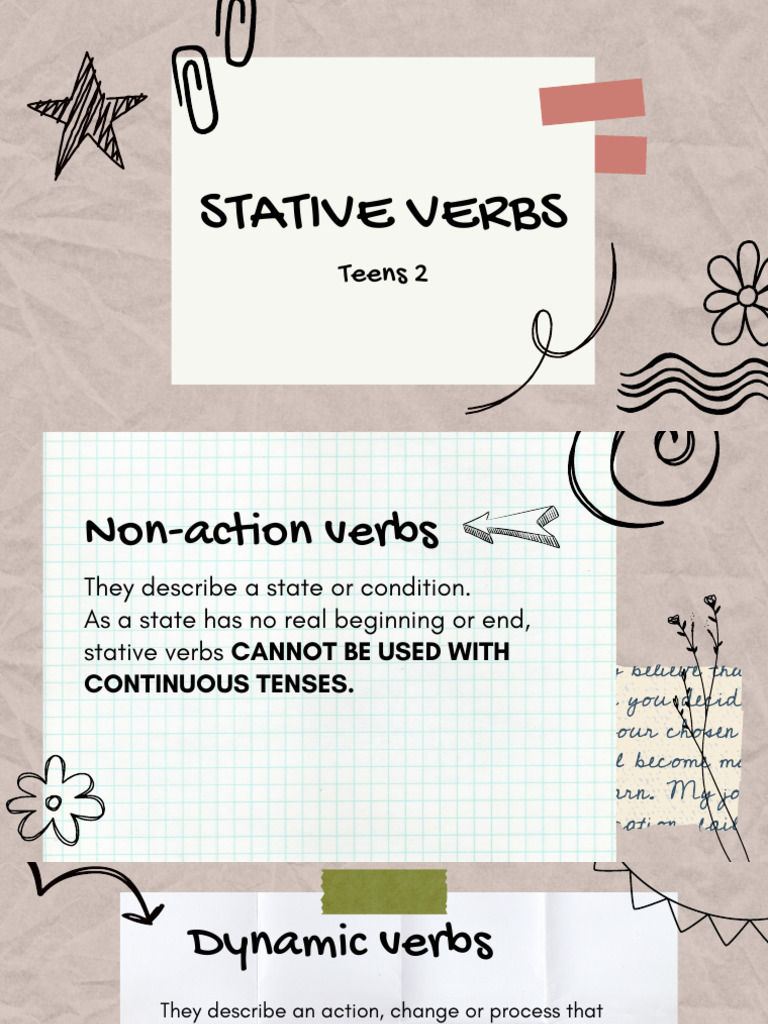 Stative Verbs | PDF | Verb | Linguistic Morphology