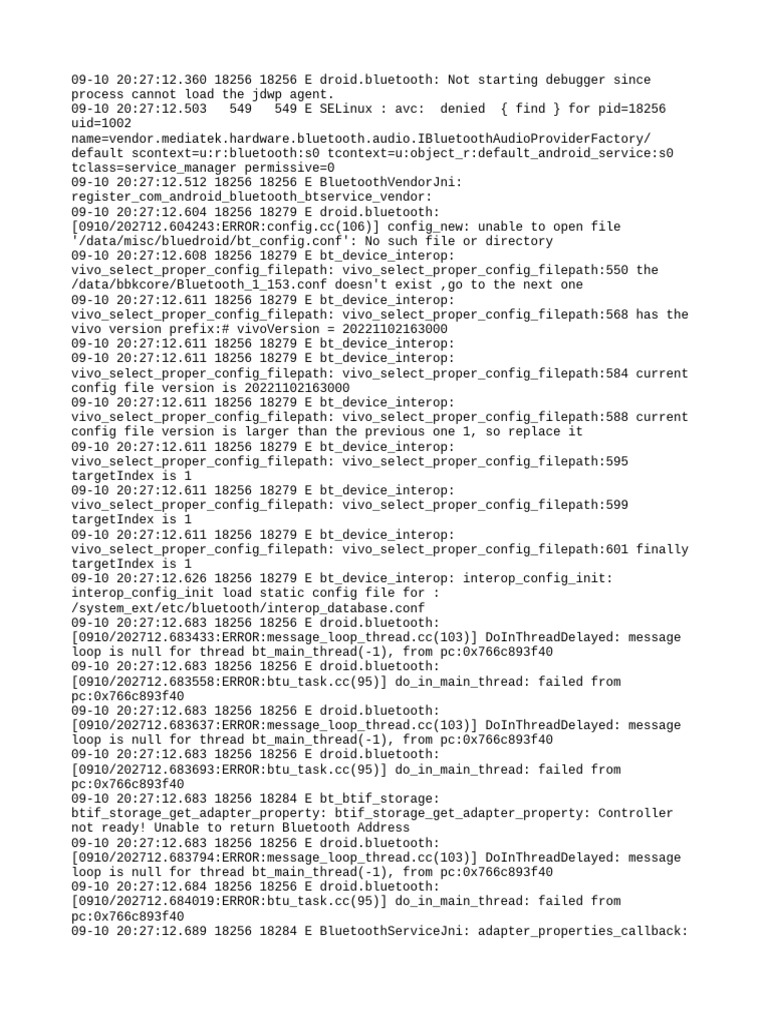 Bluetooth Debugging Errors Log | PDF | Traditional Board Games | Game ...