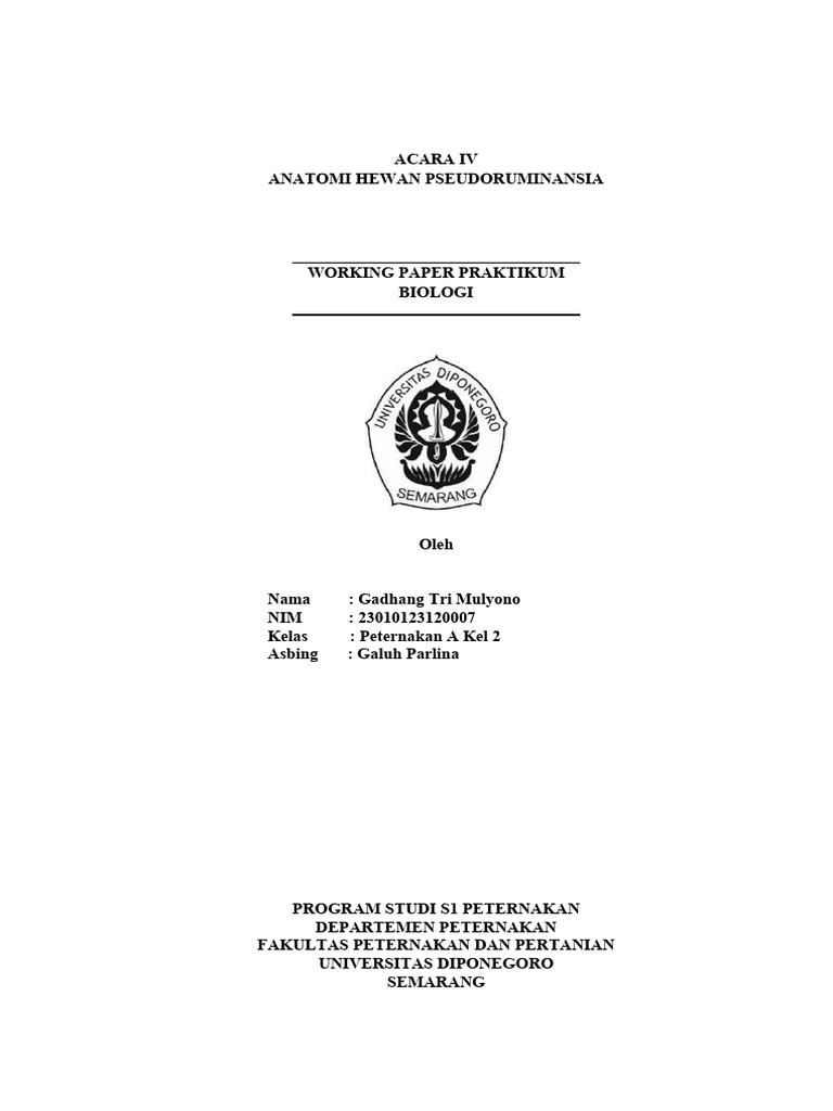 Format Acara 4 Peternakan | PDF