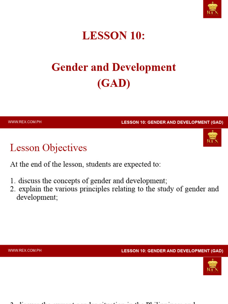 NSTP Lesson 10 | PDF | Gender | Gender Studies NSTP Lesson 10 | PDF | Gender | Gender Studies
