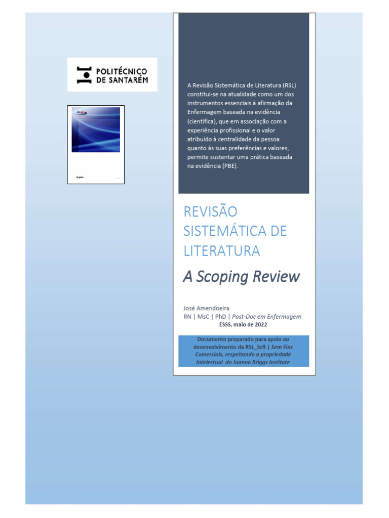 TUTORIAL_SCOPING REVIEW_mai_2022 PT | PDF | Revisão | Science