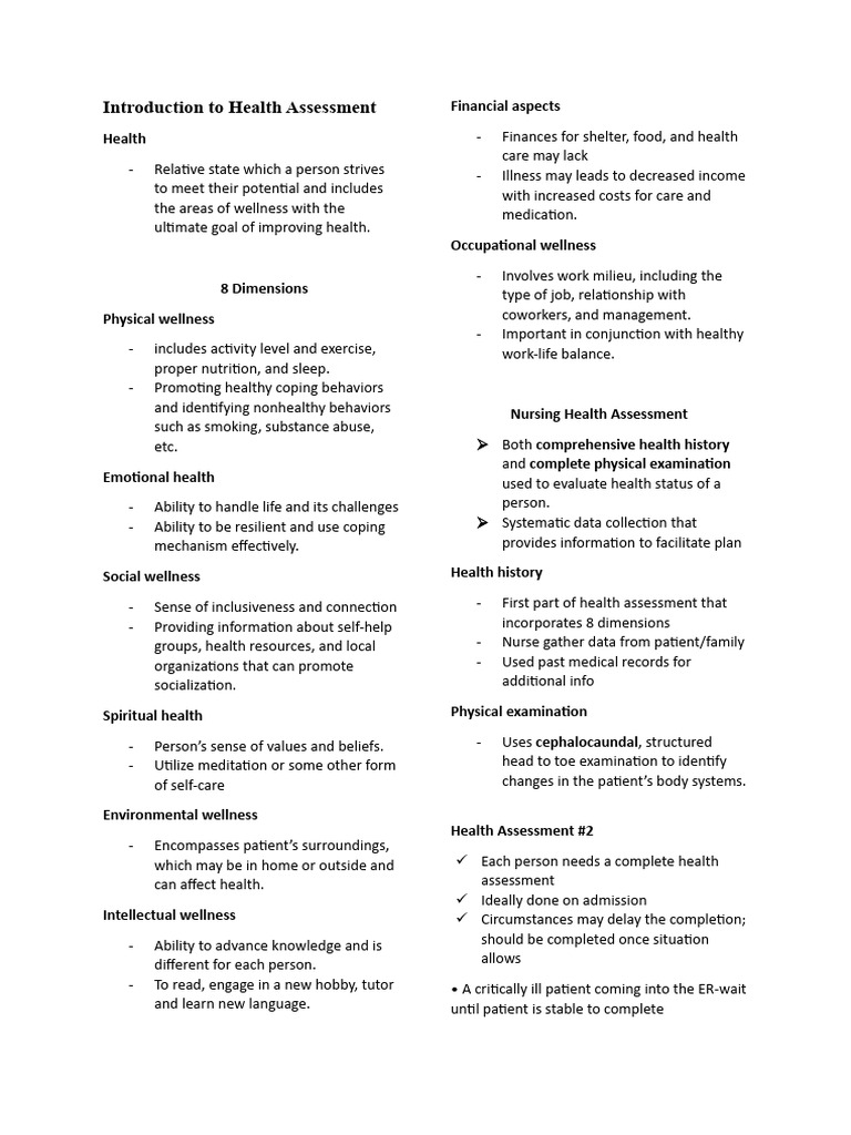 Introduction To Health Assessment | Download Free PDF | Nursing | Patient