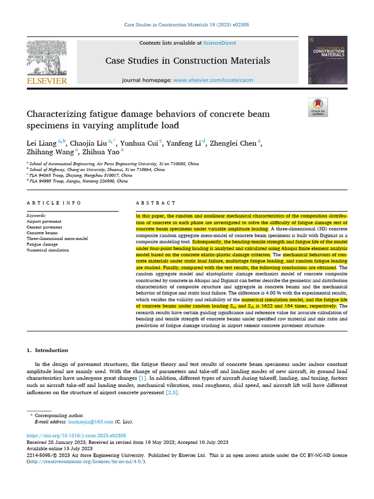 Concrete Fatigue | PDF | Concrete | Fatigue (Material)