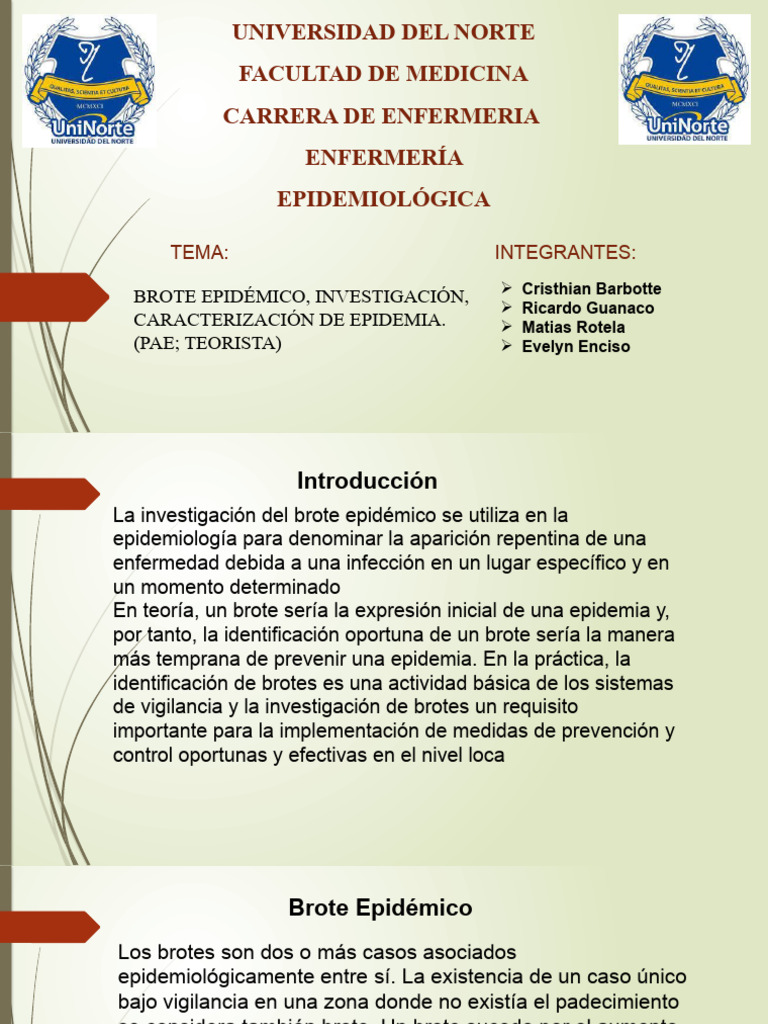 Brote Epidémico Original | PDF | Epidemias | Epidemiología