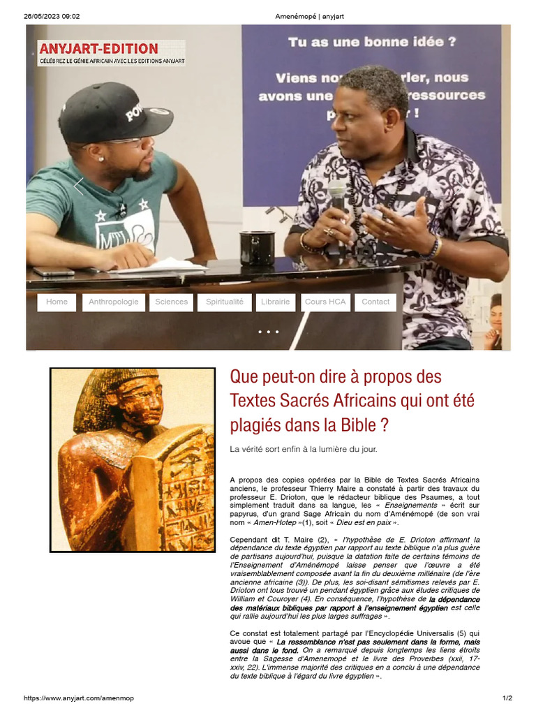 Amenémopé - Anyjart | PDF | Bible | Dieu