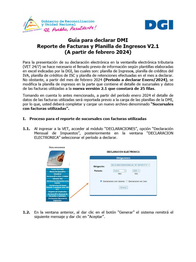 Guía DMI-V2.1 Con Reporte de Facturas (A Partir de Febrero 2024) | PDF | Informática | Software