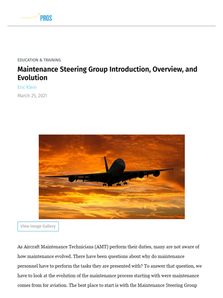 Aircraft Maintenance Evolution | PDF | Federal Aviation Administration | Reliability Engineering