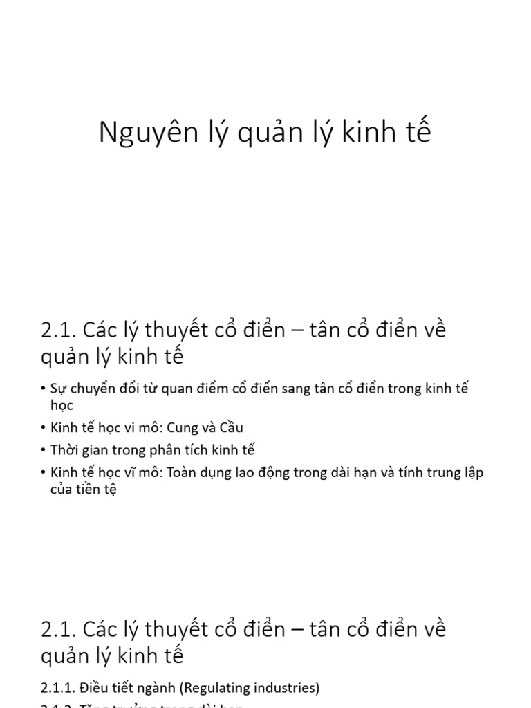 Nguyen Ly Quan Ly Kinh Te c3 | PDF