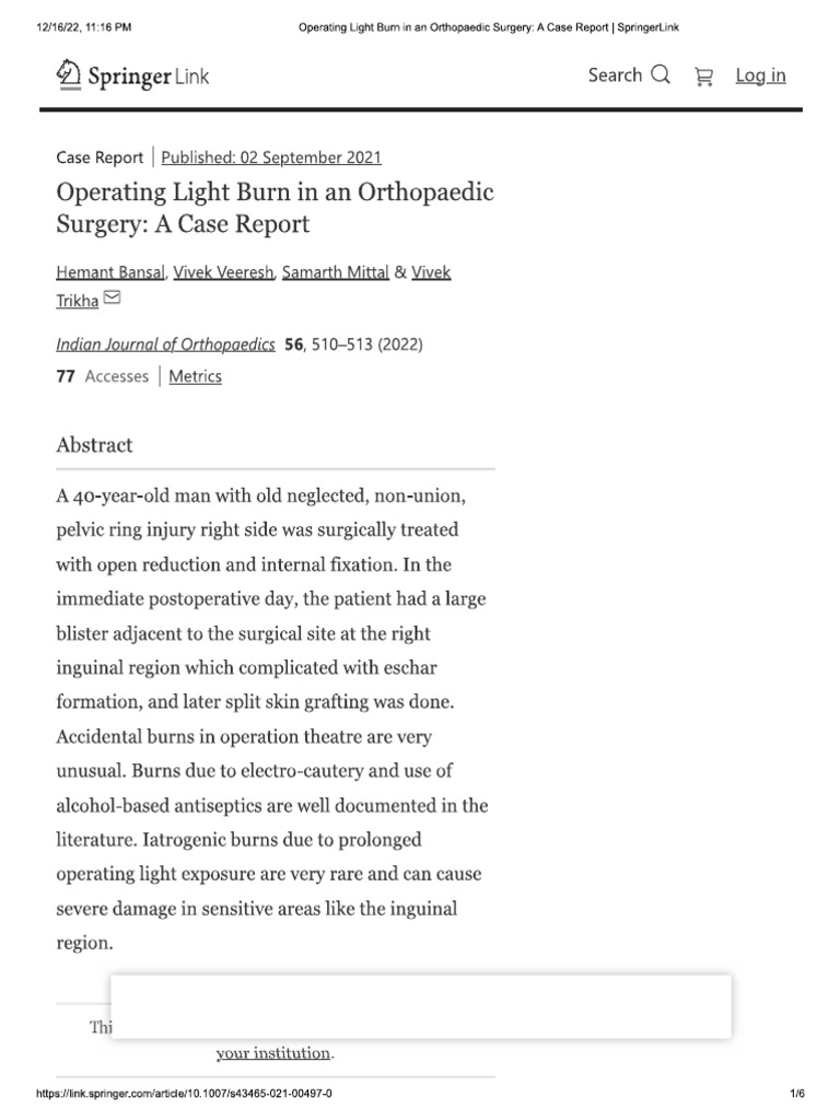 Burn Case Report | PDF