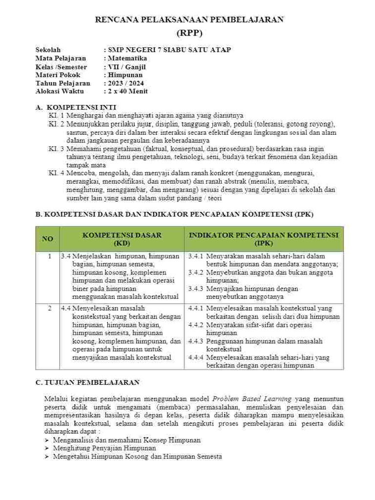 RPP Nurazizah PPL - Final Revisi | PDF