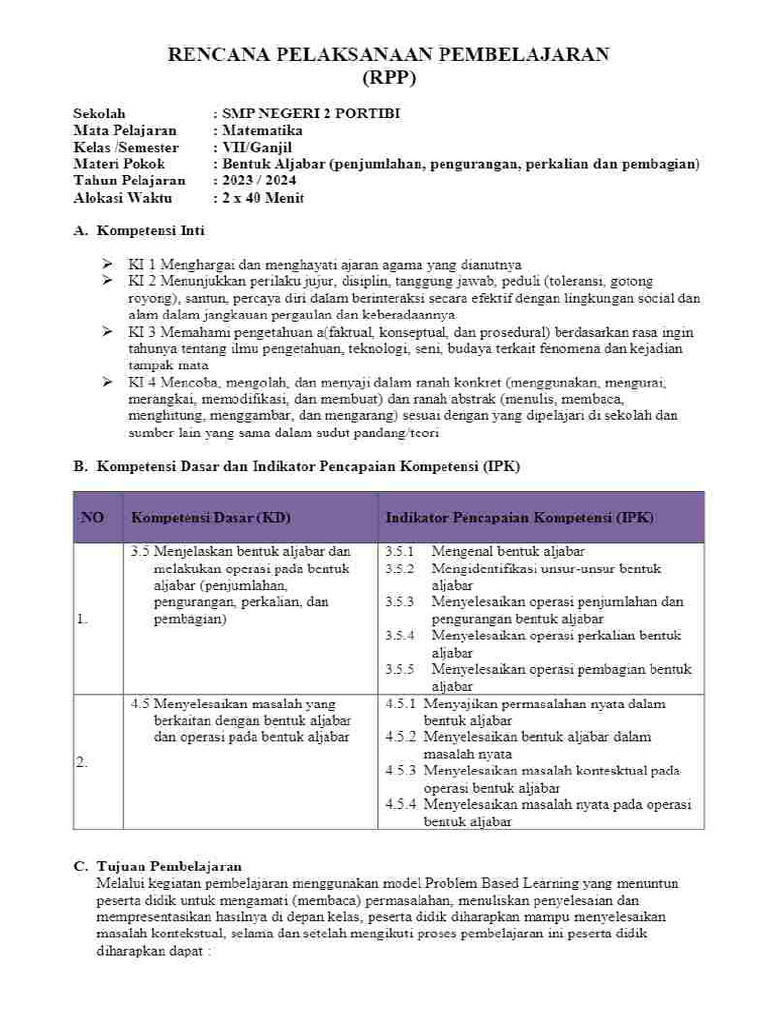 RPP Suriyanti Siregar PPL - Final - Revisi | PDF