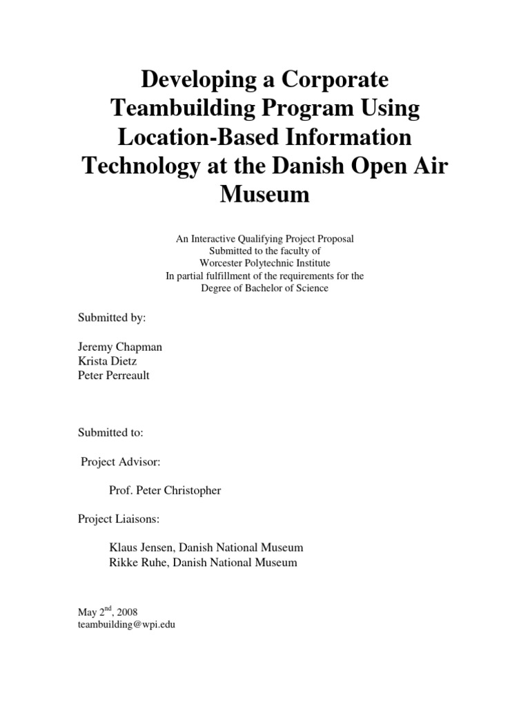 Corporate Team Building Proposal | PDF | Team Building | Museum