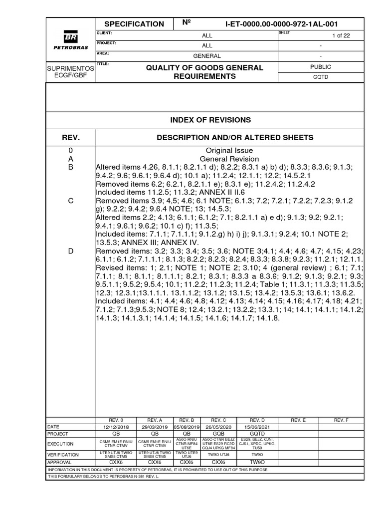 Quality of Goods General Requirements | Download Free PDF | Calibration | Specification ...