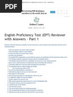 English Proficiency Test Reviewer | PDF | Reading Comprehension