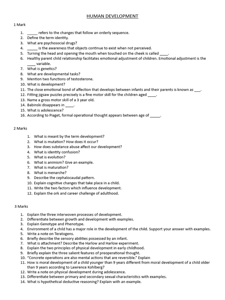 Human Development | PDF | Adolescence | Developmental Psychology