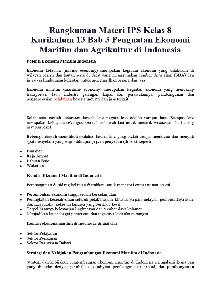 Penguatan Ekonomi Maritim | PDF