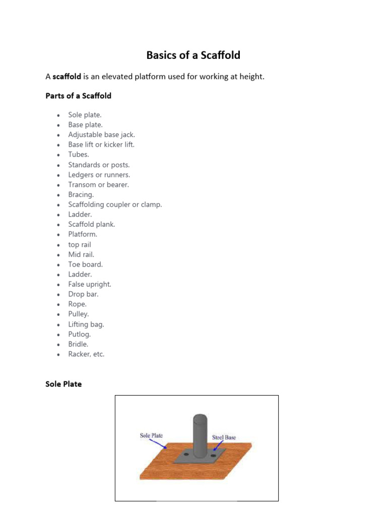 Basics of A Scaffold | PDF | Scaffolding | Manufactured Goods