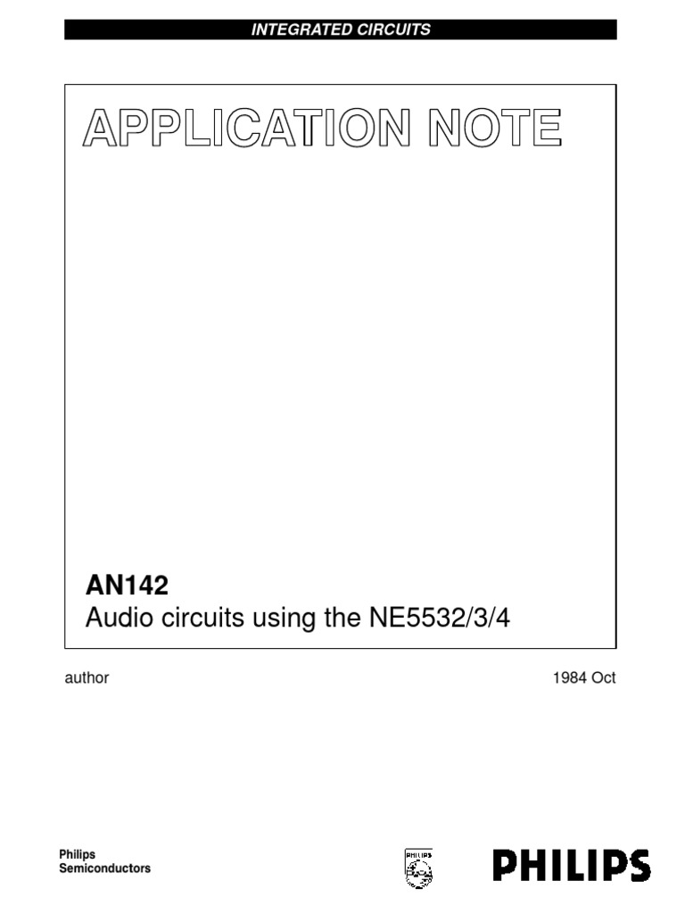 Philips NE5534 and NE5532 Aplication Note | PDF | Amplifier ...
