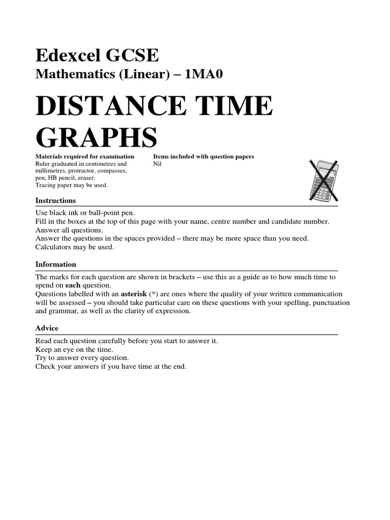 69 Distance Time Graphs | PDF | Speed