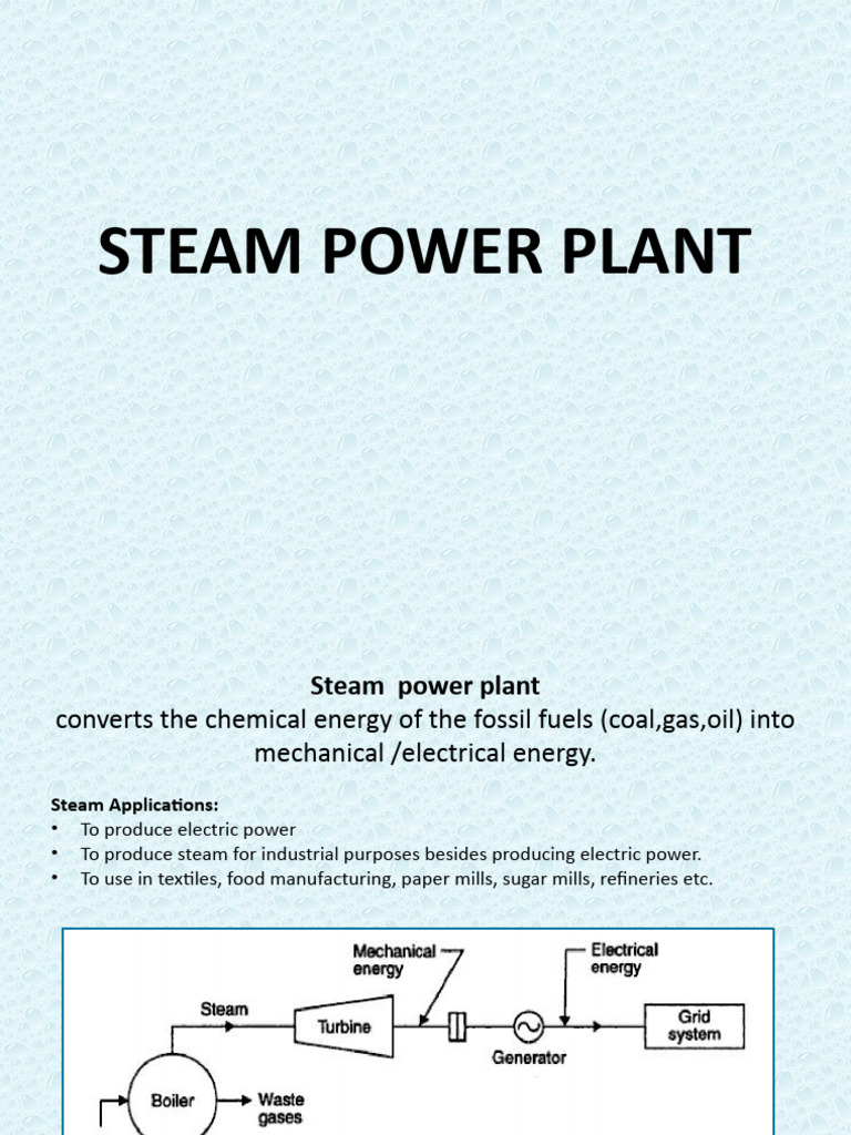 Ppe - Unit I Steam Power Plant | PDF | Steam Engine | Steam