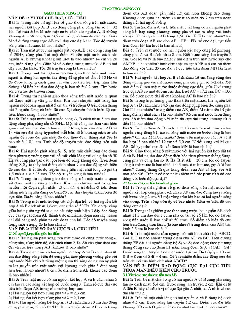Bai 13.giao Thoa Sóng Cơ As de | PDF