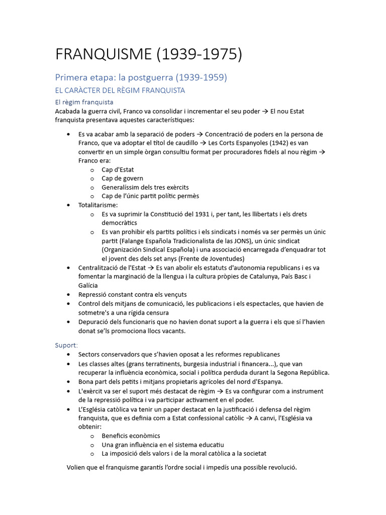 Franquisme 2 | PDF