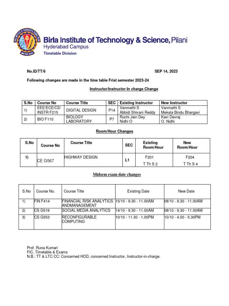 Timetable Changes 6 2 Pdf