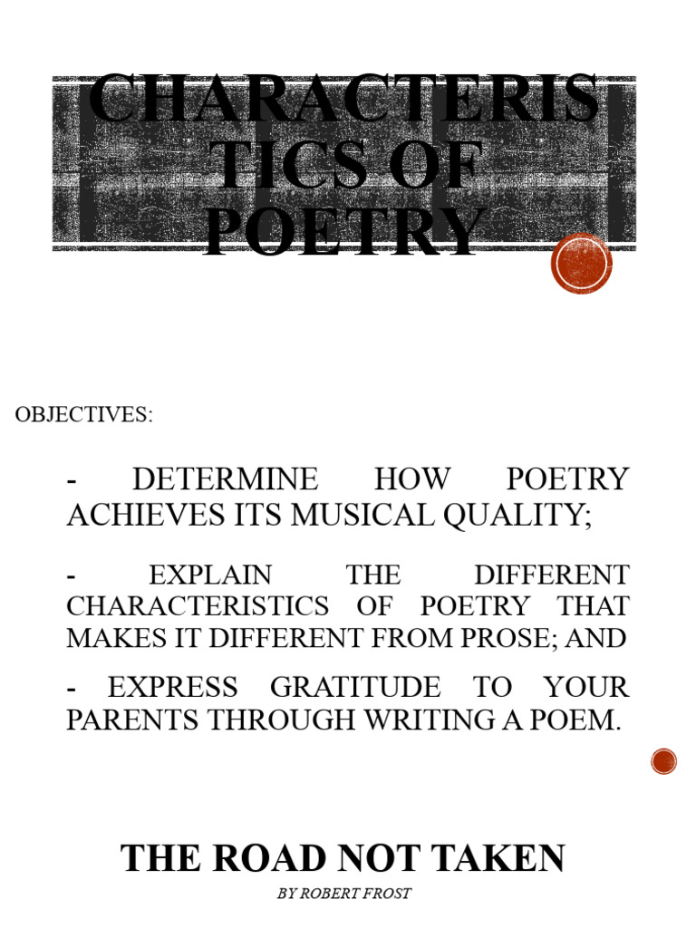 Characteristics of Poetry | PDF