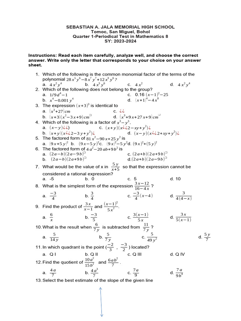 Math 8 | PDF | Equations | Mathematical Objects
