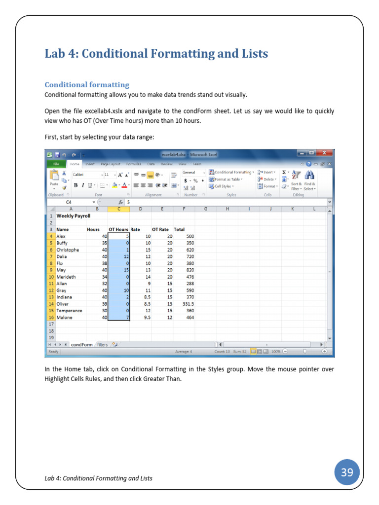 Lab Activity 4 | PDF | Microsoft Excel | Icon (Computing)