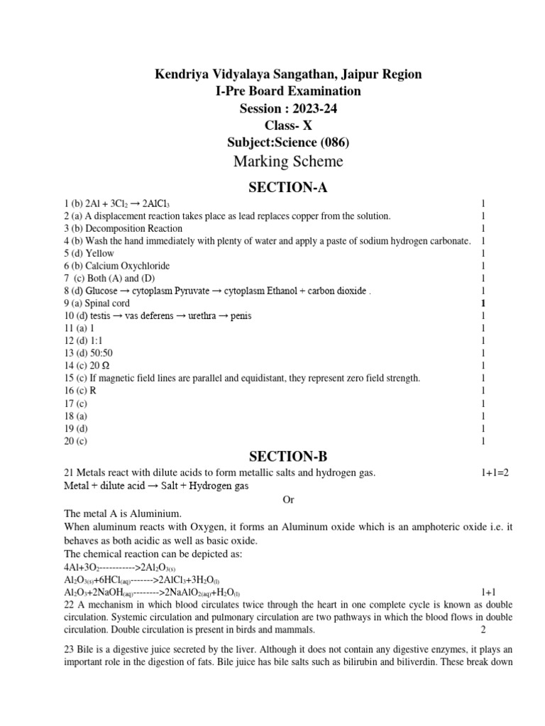Science X Ms Set A Pdf Chemical Substances Materials 5270