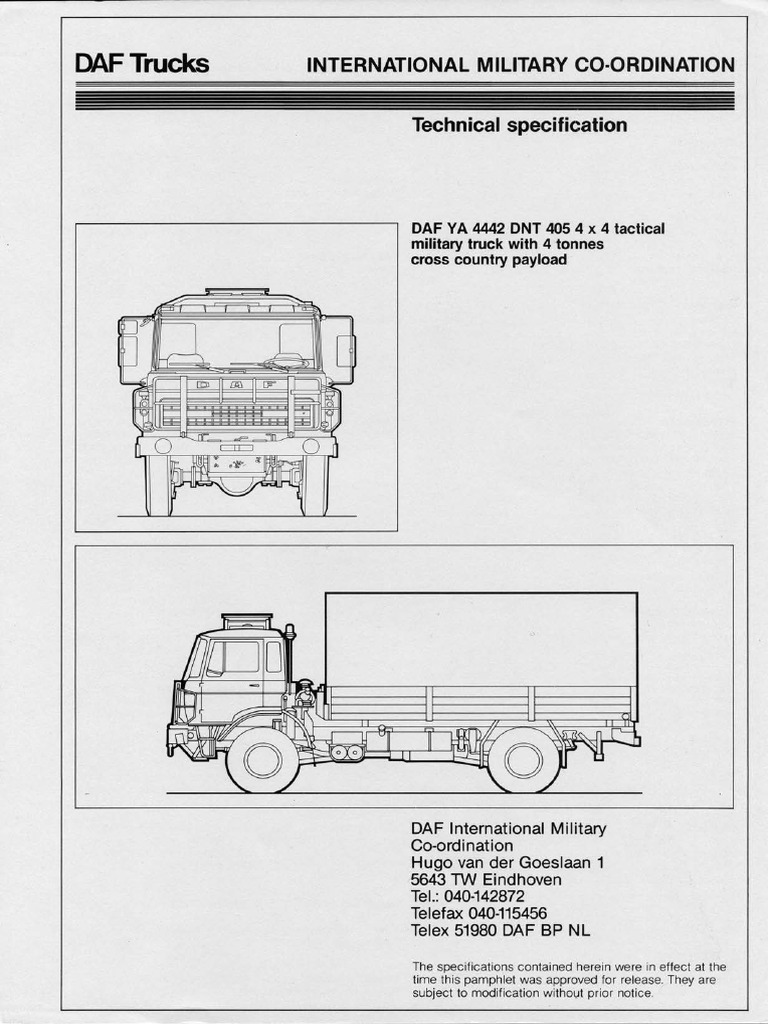 Daf Ya-4442 | PDF | Trailer (Vehicle) | Truck