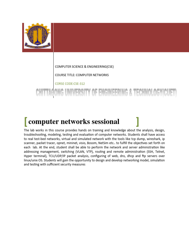 Lab Document Cse 312 | PDF | Computer Network | Ip Address